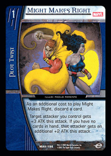 VS System: Might Makes Right - Foil [Played] Marvel The Avengers TCG ...