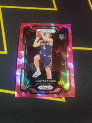 2023-24 Panini Prizm Hunter Tyson Pink Ice Prizm RC Rookie #171 Nuggets ...
