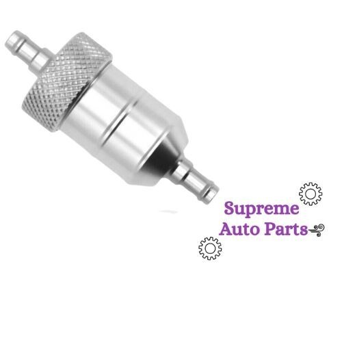 BILLET ALUMINUM IN LINE FUEL FILTER 1/4" FOR GO KARTS ATV DUNE BUGGY ...