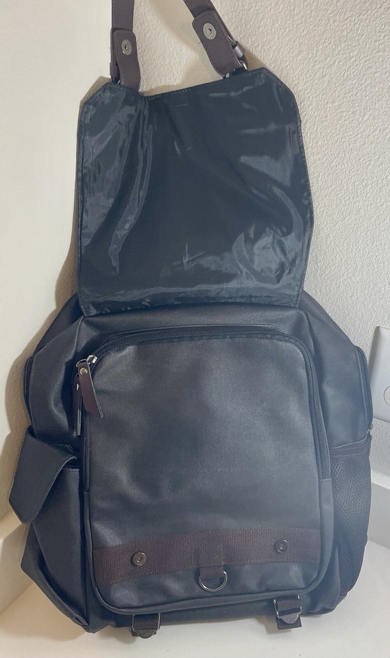 Cursed Crypt Faux Leather Crossbody Courier School Bag Backpack | eBay