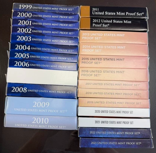 1999 - 2023 UNITED STATES PROOF SET OF COINS LOT RUN OF 25 SETS | eBay