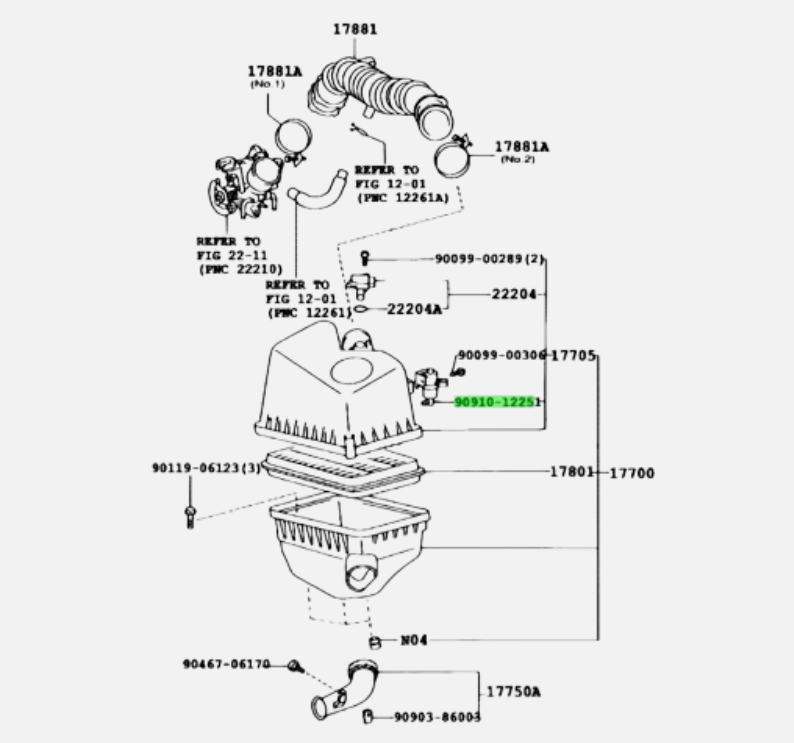 TOYOTA Genuine Highlander Switch Vacuum Adjuster Valve 2001-07 90910 ...