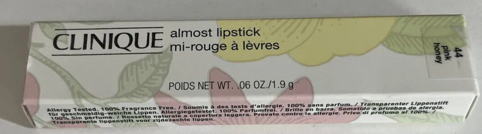 CLINIQUE Almost Lipstick PINK HONEY .06 OZ./1.9 g Full Size in Box ...