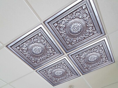 Washable PVC Ceiling Tiles 2' x 2' Lay-in Tile Mold Free, Majesty ...