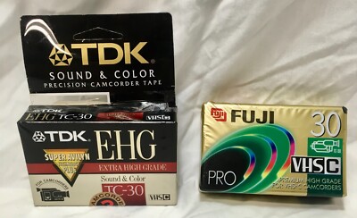 Fuji Pro & TDK Extra High Grade VHS-C Camcorder New Sealed | eBay