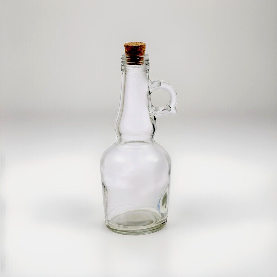 Clear Glass Oil & Vinegar Cruet Bottle with Cork Stopper –Versatile ...