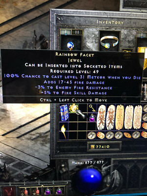 DIABLO 2: RESURRECTED 3/5 FIRE RAINBOW FACET JEWEL PC SC | eBay