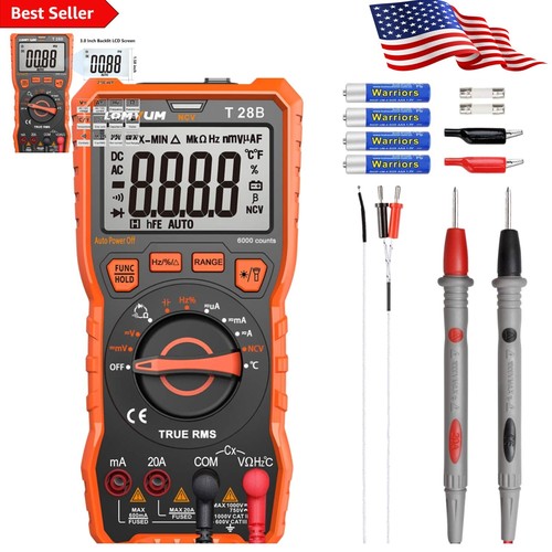 Handy Auto-Ranging Multimeter with 6000 Counts Display and Data Hold ...