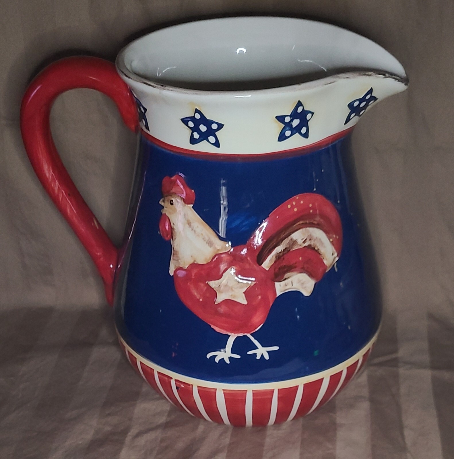 Vintage Rooster Pitcher - Hand Painted | eBay