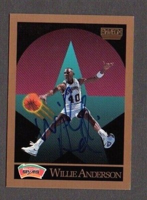 Willie Anderson 1990-91 Skybox authentic autographed card Spurs | eBay