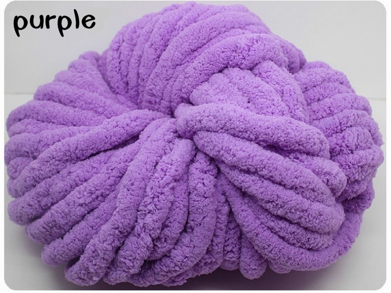 Chunky Wool Yarn Soft Bulky Knitting Wool Roving Yarn Crochet Hat Scarf ...