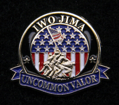 US MARINES UNCOMMON VALOR IWO JIMA 1ST MAR DIV HAT PIN FMF NAVY ...