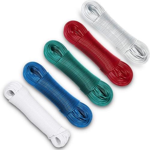 NEW PLASTIC HOLM TIE WASHING LINE ROPE CLOTH LINE EXTRA STRONG LASTING ...