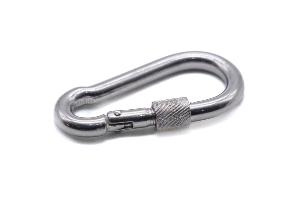 A4 Stainless steel carabiner snap spring hook clip 316 marine grade ...