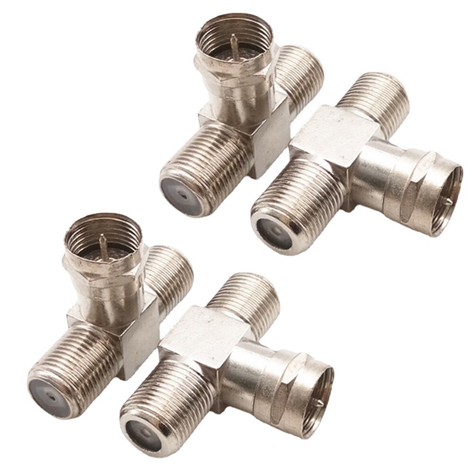 8PCS F-Type RG6 Coax Cable Splitter Combiner Adapter Connecter for TV ...