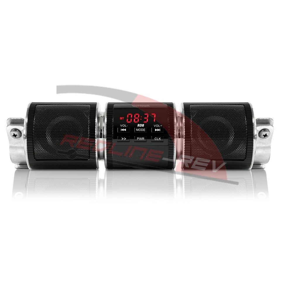 Motorcycle Stereo Speakers Audio System Bluetooth Amplifier Radio USB ...