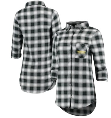Oregon Ducks Concepts Sport Forge Flannel LS Button Up Green Black ...