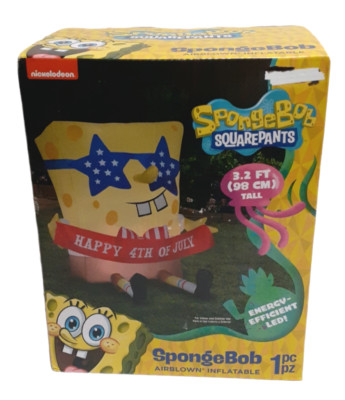 NEW NICKELODEON Gemmy SpongeBob Squarepants July 4th Airblown ...