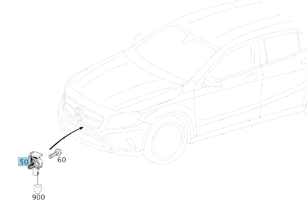 2017 Mercedes-Benz Gls-classs X166 Impact Crash Sensor A1668210151 OEM ...