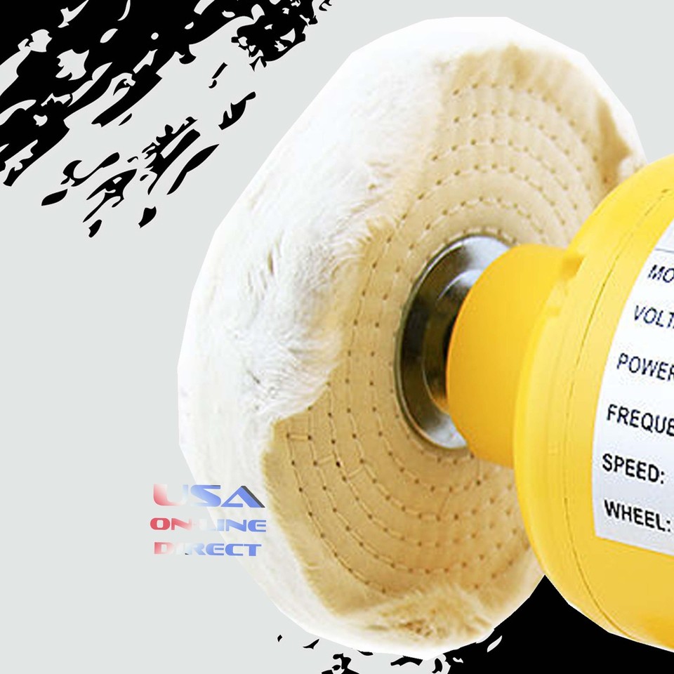 8" Spiral Sewn Stitch Cotton Buffing Wheels, Metal Polishing Buff Pads ...