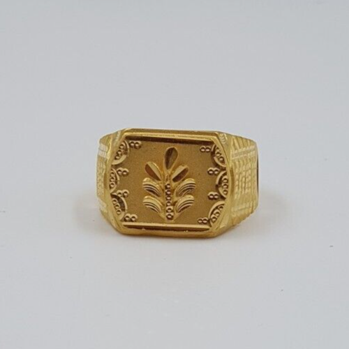 Plain Gold Ring 22K Solid Gold Men Heavy Look Luxurious Design Real ...