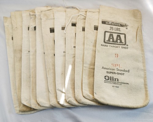 1 1 Vtg Winchester 25 LB Shot Bags Olin American Standard AA Hard ...