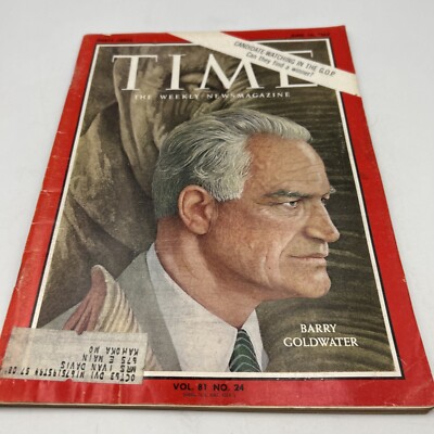 Time Magazine June 14, 1963 Barry Goldwater | eBay