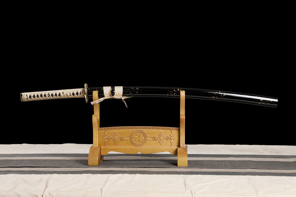 Dragon Katana Japanese Samurai Sword Full Tang Sharp Gold Blade ...