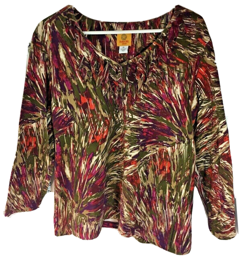 Ruby Red Women's Top Shirt Size PL - Petite Large - Brown Tan Brown ...