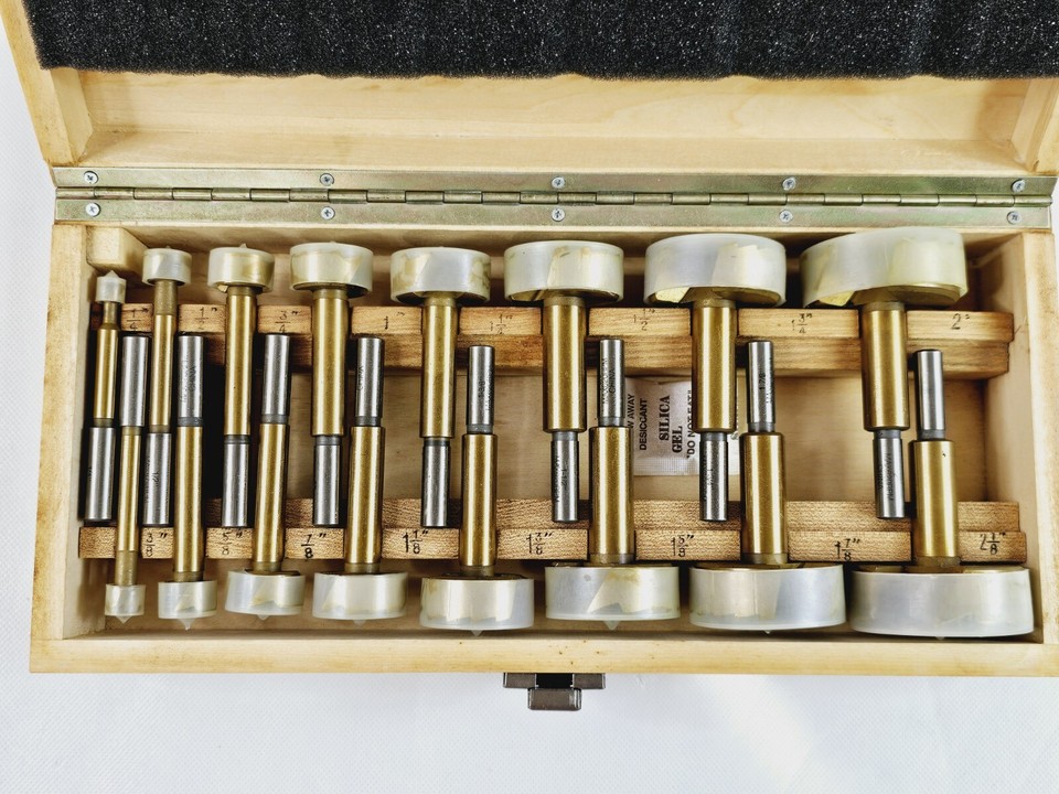 Drill Master 16PC FORSTNER Bit Set Tin Sizes 1/4”-2-1/8” 39812 Wood ...