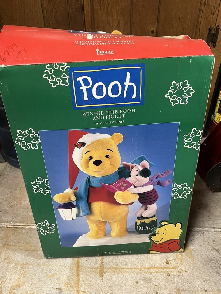 Winnie the Pooh with Piglet animated christmas decoration Telco 1997 ...