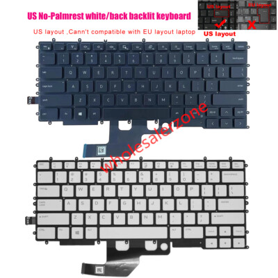 New No-Palm-rest US Backlit Keyboard For Dell G7 15 7500, G7 7500 ...