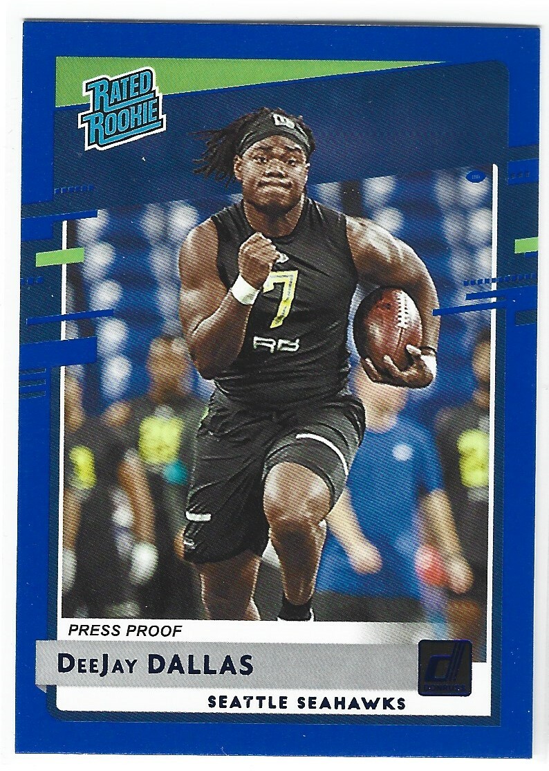 DEEJAY DALLAS 2020 DONRUSS BLUE PRESS PROOF ROOKIE SEAHAWKS MIAMI ...