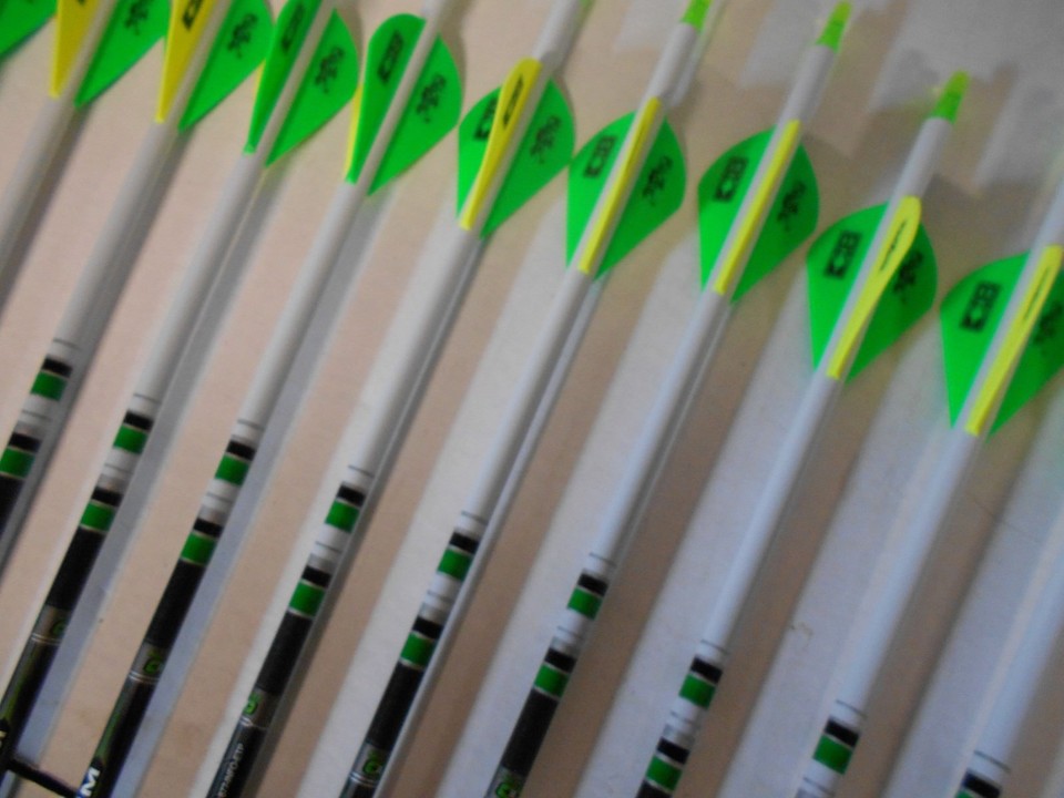 Easton Axis 400 5mm Hunting Carbon Arrows! Crested/Dipped Bohning ...