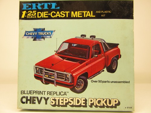 ERTL #8104, Chevy Stepside Pickup, Die Cast, Blueprint Replica, 1/25 ...