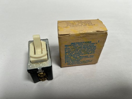NEW Vtg Eagle 1103 3-Way Ivory Toggle Light Switch Despard ...