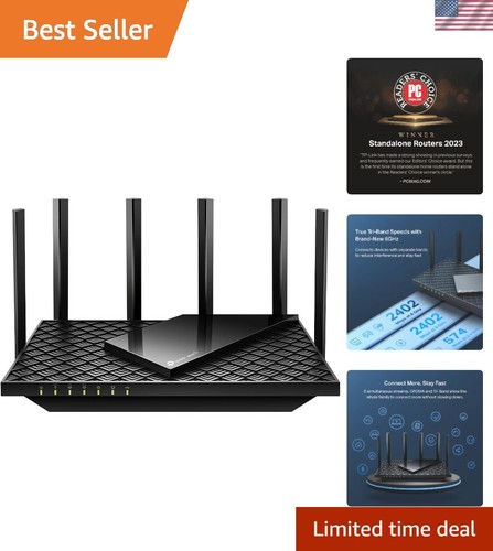 Tri-Band WiFi 6E Router Archer - Gigabit Wireless Internet Router, ax ...