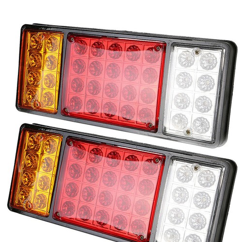 2x LED Trailer Truck Tail Lights Brake Reverse Indicator Lights 120LEDs ...
