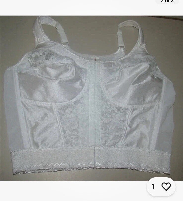 NEW Comfort Choice 42DD Soft Cup Lace Front Easy Enhancer Long Line ...