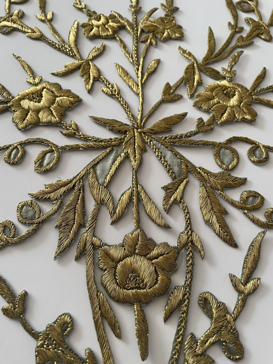 Vintage Gold Embroidery Metallic Gold Embroidery Vintage Anchor