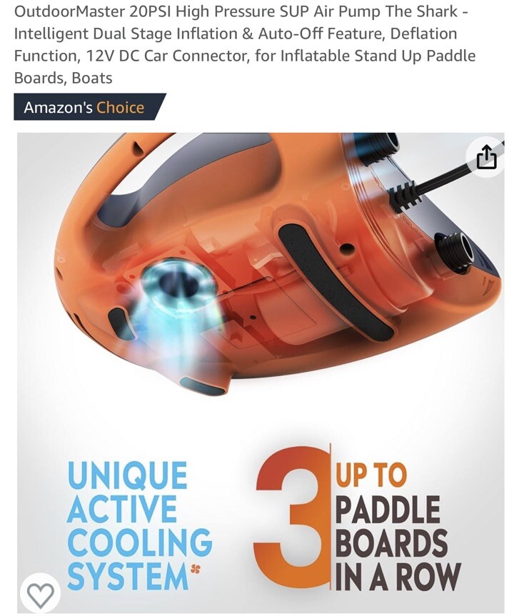 Outdoor Master OP20 "The Shark" 12V 20PSI Sup Pump High Pressure Dual ...