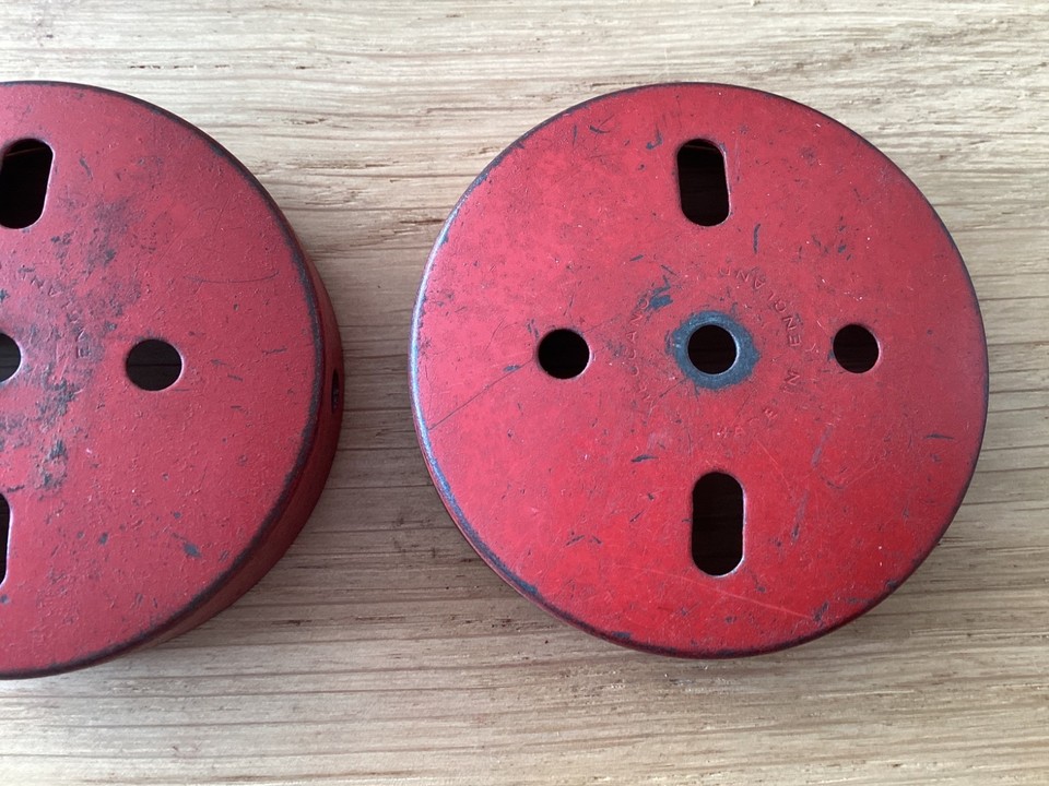 2 Meccano Red Boiler Ends, 162a. Stamped, Lot 1 | eBay UK