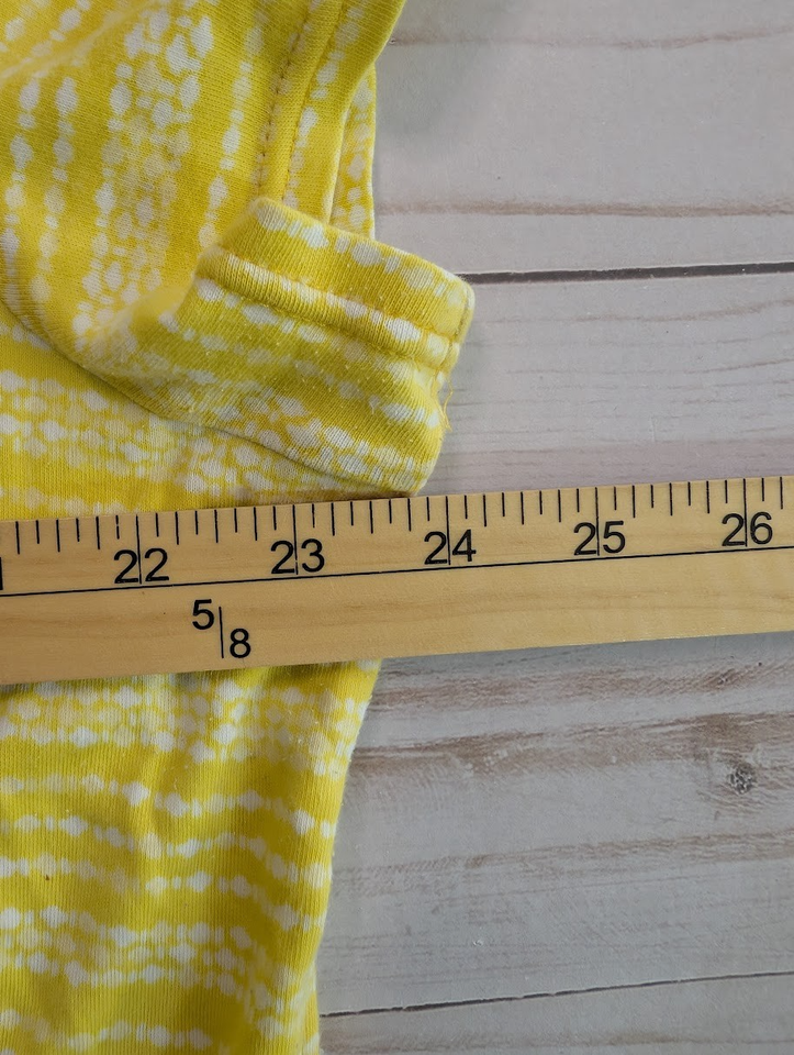 Croft Barrow Size XL Yellow White Stripe Womens Short Sleeve Cotton Top ...