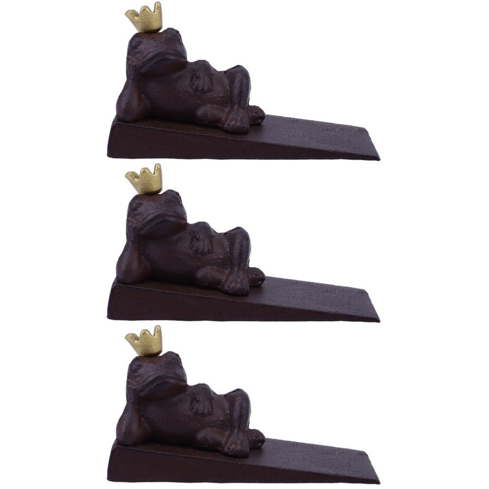 3pcs Cast Iron Door Stop Decorative Rustic Door Stoppers Practical Door ...