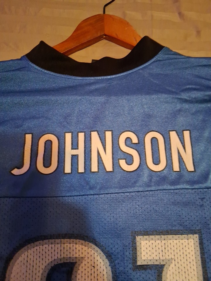 Calvin Johnson #81 Nfl Mens Reebok Detroit Lions Jersey Blue Xl | eBay