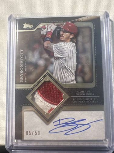2025 Topps Series 2 Bryson Stott Topps Flagship Autograph Patch Card | eBay