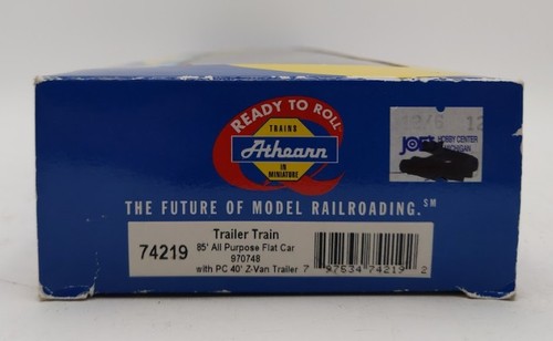 Athearn 74219 HO Trailer Train 85' Flat Car w/ PC 40' Z-Van Trailer ...