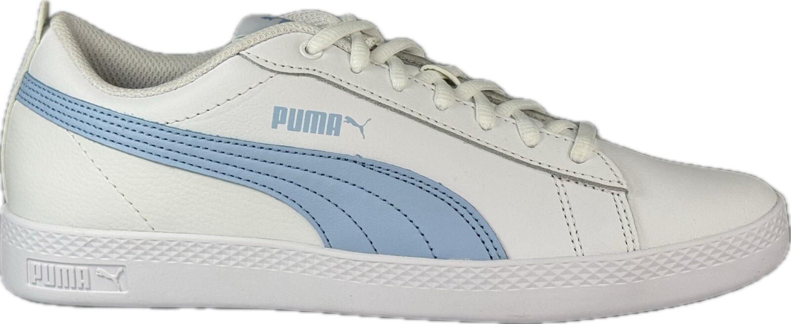 PUMA SMASH V2 LEATHER WOMEN'S WHITE/BLUE SNEAKERS, 365208-08 | eBay