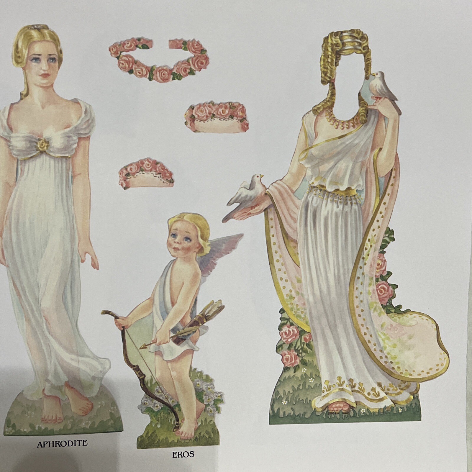 "THE JUDGEMENT OF PARIS" 1989 BY HELEN PAGE UNCUT PAPER DOLLS VINTAGE ...
