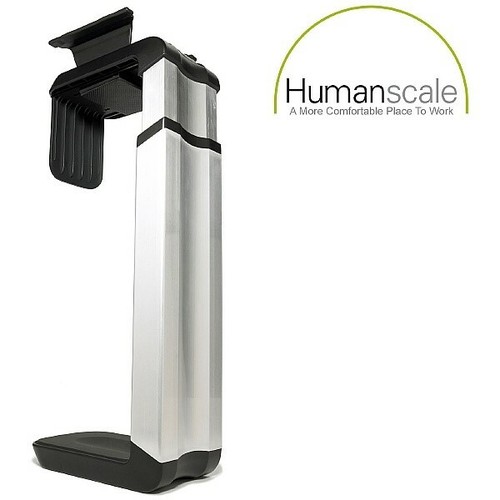 Humanscale CPU200 CPU Holder Brushed Black Aluminium with Black Plastic ...